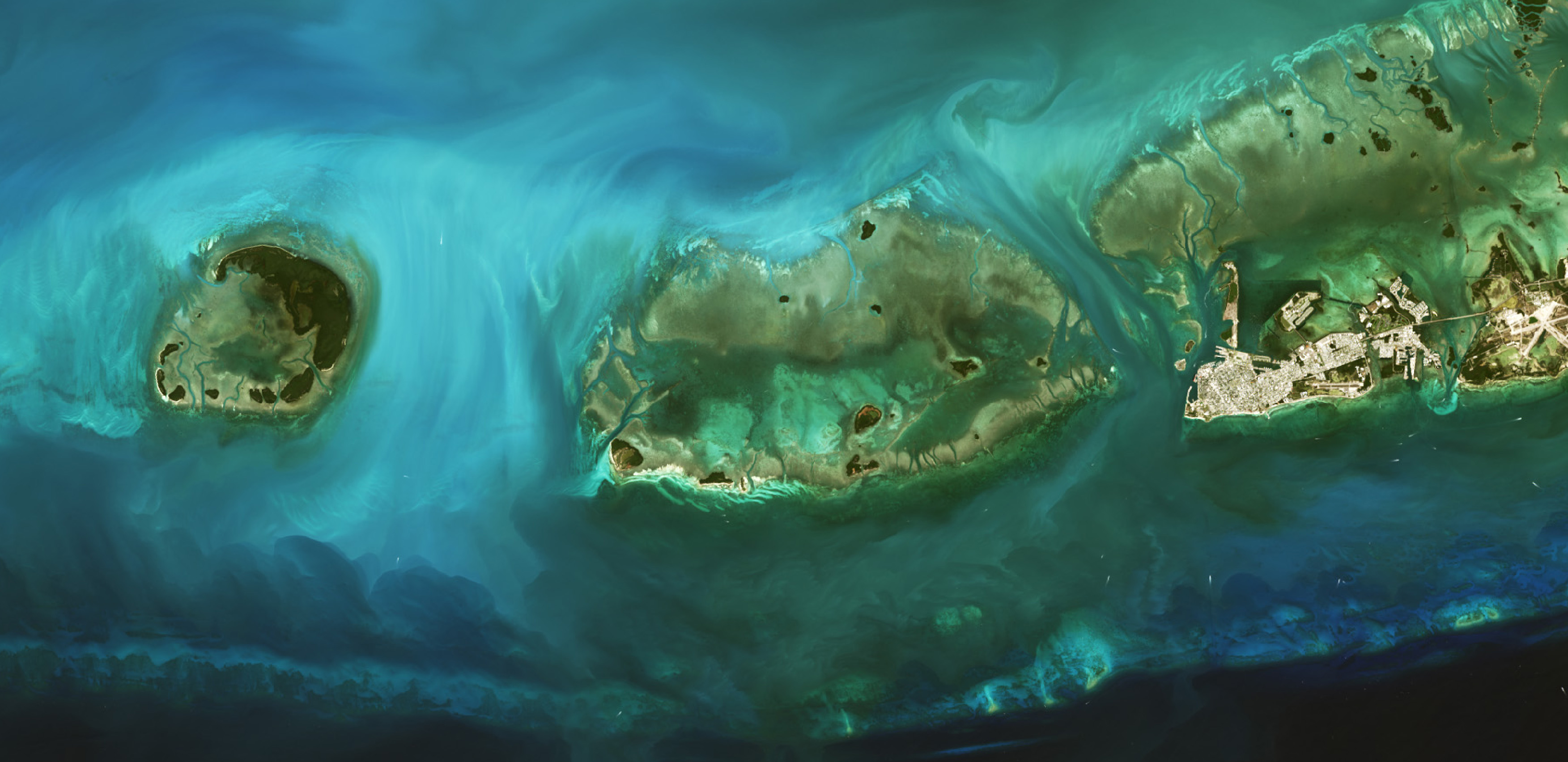 Landsat Image Gallery Landsat Plumbs The Shallow Depths